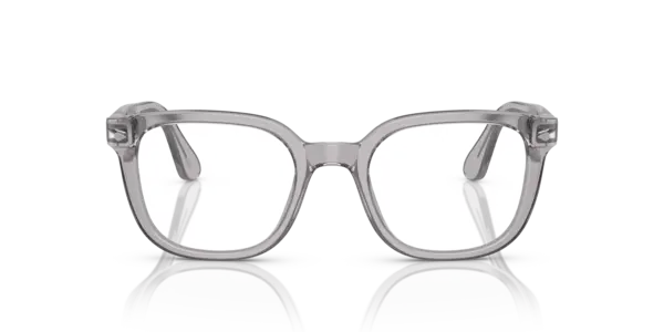Persol Rectangular Full Rim Eyeglasses - Transparent Grey