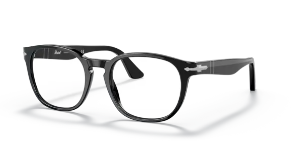 Persol Phantos Shape Full Rim Eyeglasses - Black