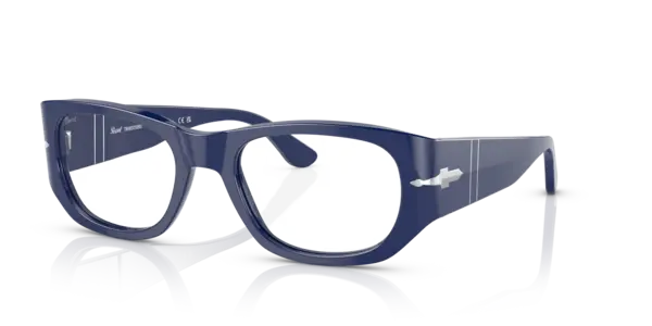 Persol Rectangle Acetate Full Rim Eyeglasses - Blue