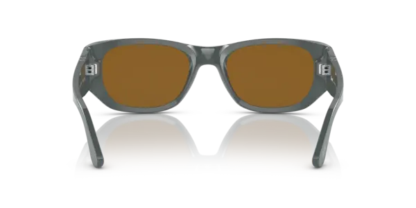Persol Rectangle Acetate Full Rim Eyeglasses - Grey