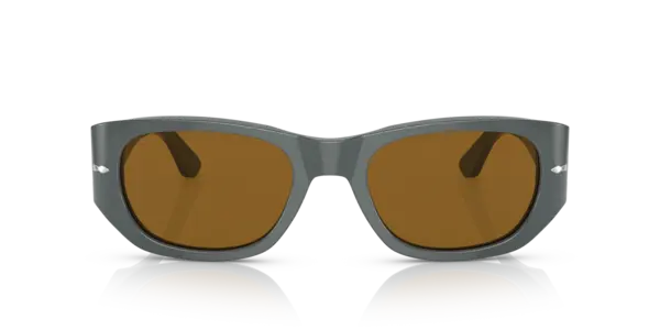 Persol Rectangle Acetate Full Rim Eyeglasses - Grey
