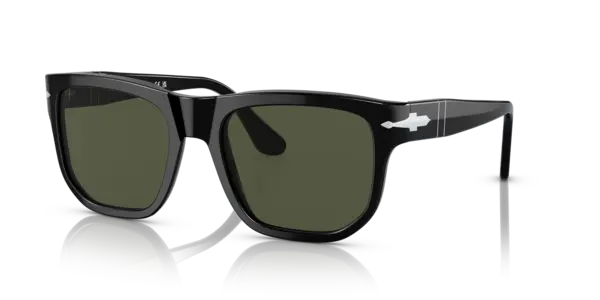 Persol Rectangular Full Rim Sunglasses - Black
