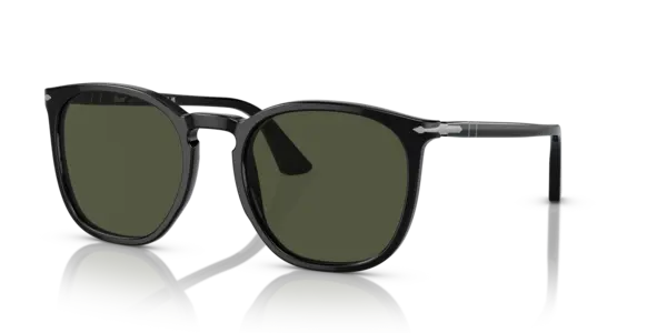 Persol Round Frame Acetate Sunglasses - Black