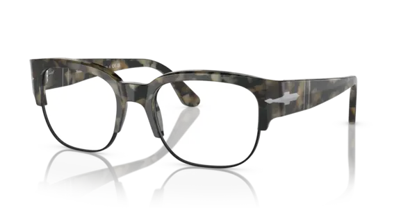 Persol Acetate Eyeglasses With Green Lenses And Tortoiseshell Frame - Brown Tortoise