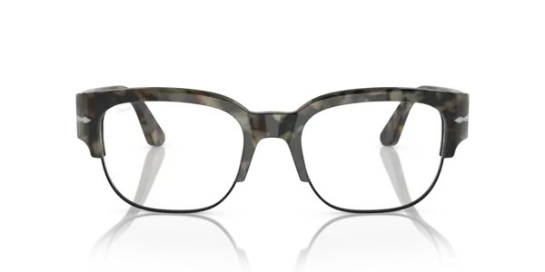 Persol Acetate Eyeglasses With Green Lenses And Tortoiseshell Frame - Brown Tortoise