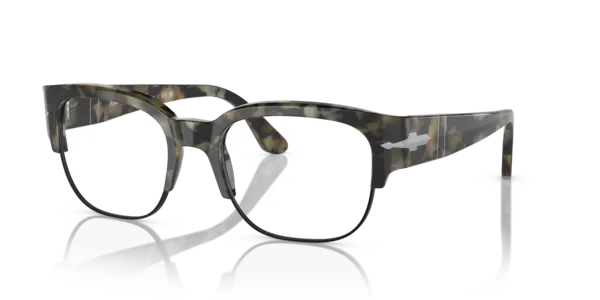 Persol Acetate Eyeglasses With Green Lenses And Tortoiseshell Frame - Brown Tortoise