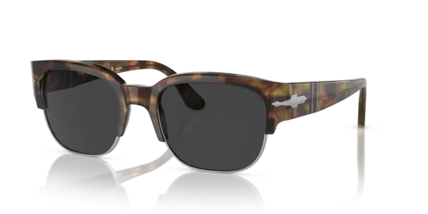Persol Acetate Eyeglasses With Green Lenses And Tortoiseshell Frame - Havana