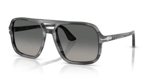 Persol Acetate Sunglasses - Striped Grey