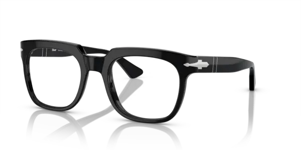 Persol Full Rim Acetate Eyeglasses - Black