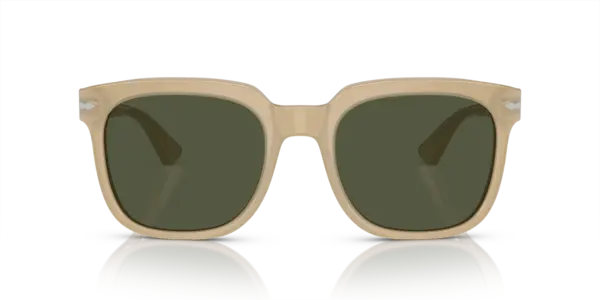 Persol Rectangular Full Rim Acetate Sunglasses - Opal Beige