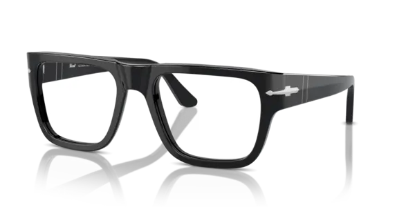 Persol Acetate Full Rim Eyeglasses - Black