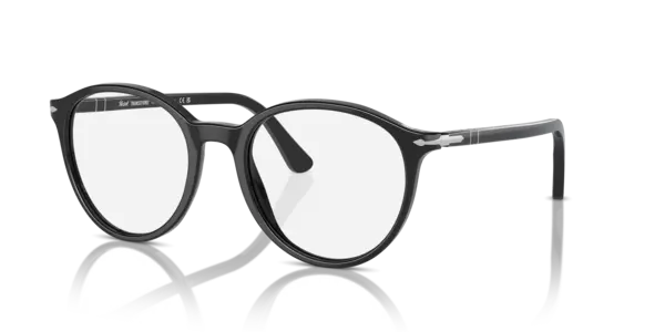 Persol Acetate Sunglasses With Polarized Green Lenses - Black
