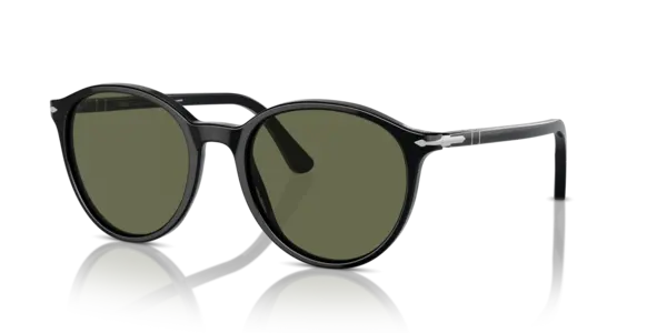 Persol Round Frame Acetate Sunglasses - Black