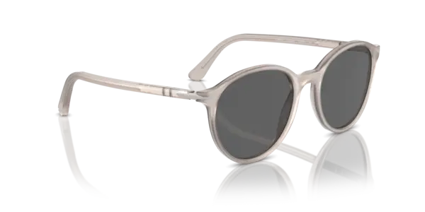 Persol Acetate Round Frame Sunglasses - Opal Grey