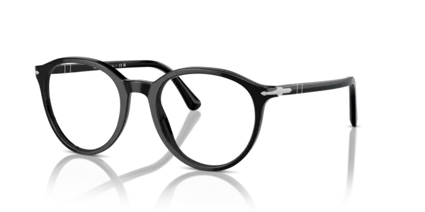 Persol Full Rim Acetate Eyeglasses - Black