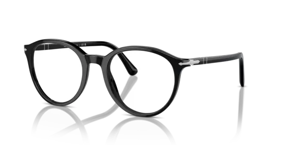 Persol Rectangular Acetate Eyeglasses - Black