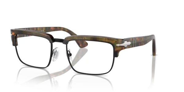 Persol Rectangular Full Rim Eyeglasses - Caffe
