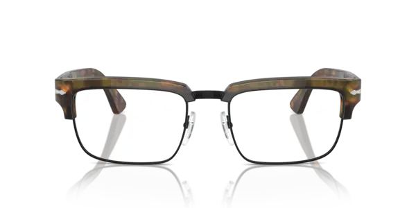 Persol Rectangular Full Rim Eyeglasses - Caffe
