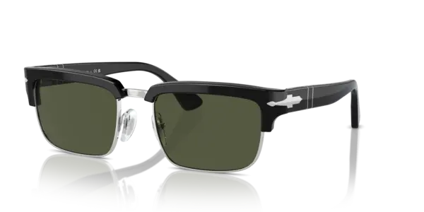 Persol Clubmaster Eyeglasses With Transitions Lenses - Black