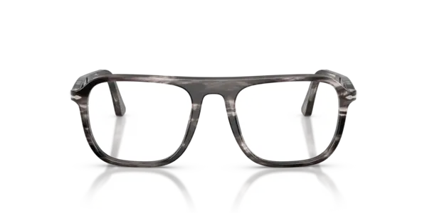 Persol Acetate Eyeglasses - Striped Black