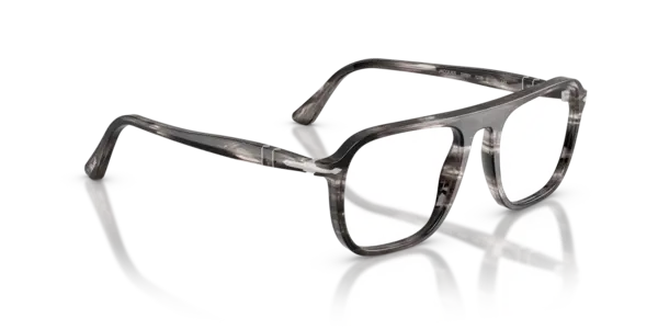 Persol Acetate Eyeglasses - Striped Black