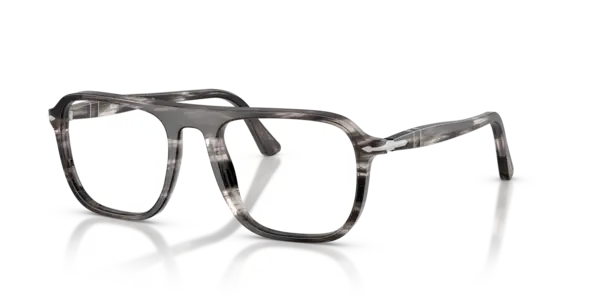 Persol Acetate Eyeglasses - Striped Black