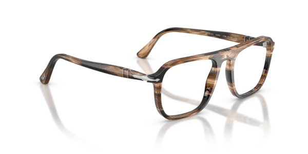 Persol Acetate Eyeglasses - Striped Black
