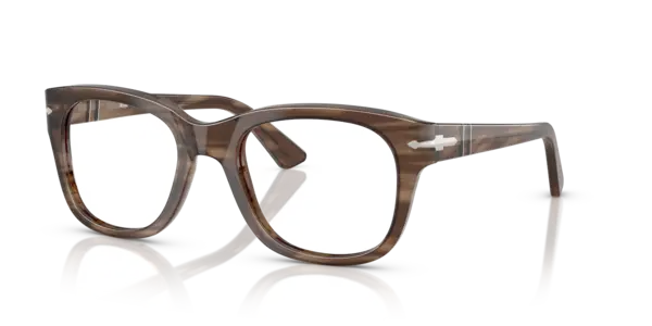 Persol Acetate Eyeglasses - Striped Brown
