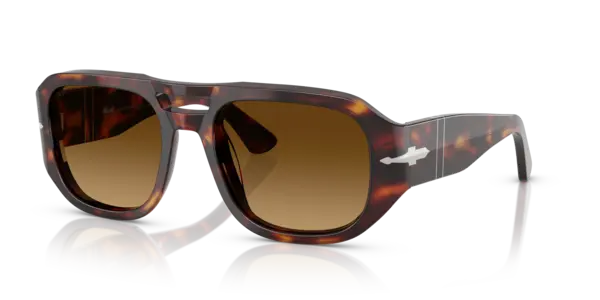Persol Acetate Aviator Sunglasses With Tortoiseshell Pattern - Havana