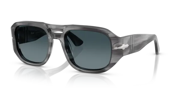 Persol Acetate Aviator Sunglasses With Tortoiseshell Pattern - Striped Grey