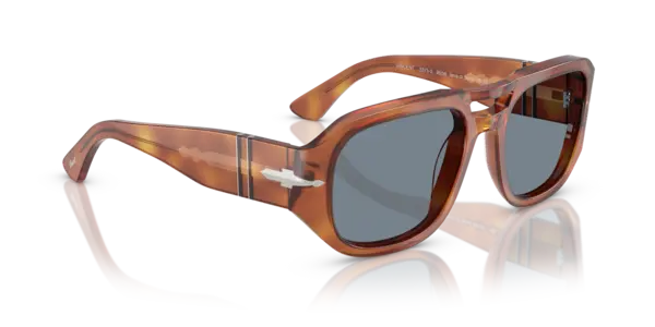 Persol Acetate Aviator Sunglasses With Tortoiseshell Pattern - Terra Di Siena