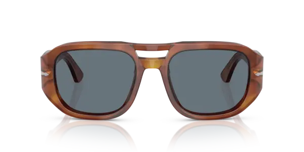Persol Acetate Aviator Sunglasses With Tortoiseshell Pattern - Terra Di Siena