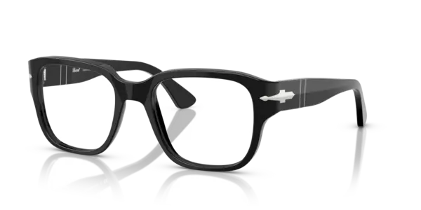 Persol Full Rim Acetate Eyeglasses - Black