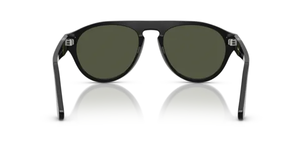Persol Aviator Sunglasses With Polarized Brown Lenses - Black
