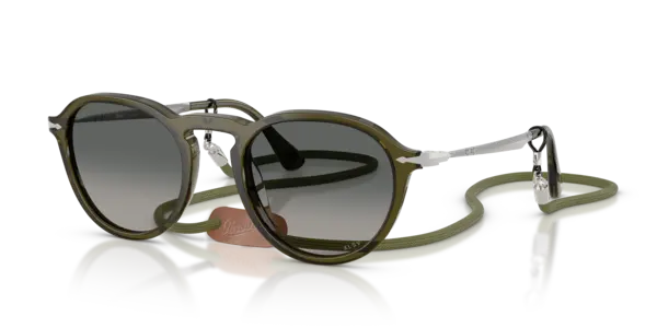 Persol Round Frame Acetate Sunglasses - Transparent Green