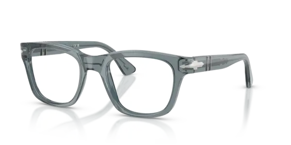 Persol Square Frame Acetate Eyeglasses - Transparent Ocean