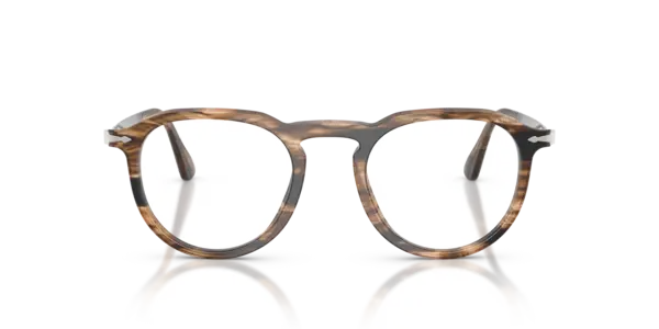 Persol Acetate Full Rim Eyeglasses - Gunmetal