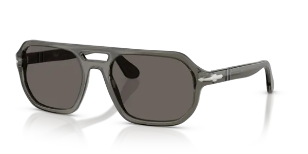 Persol Aviator Sunglasses - Transparent Grey