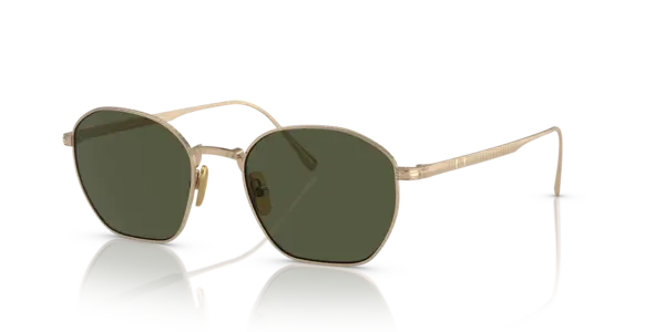 Persol Hexagonal Titanium Sunglasses - Gold