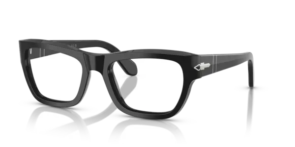 Persol Full Rim Acetate Eyeglasses - Black