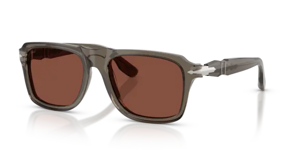 Persol Rectangular Acetate Sunglasses - Opal Grey