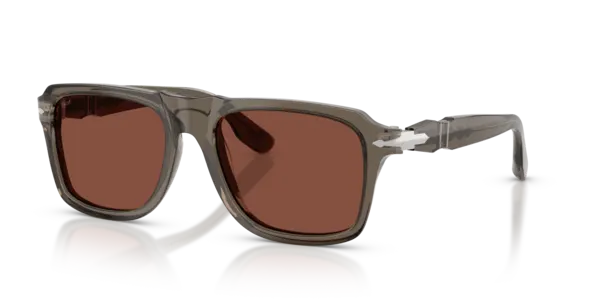 Persol Rectangular Acetate Sunglasses - Opal Grey