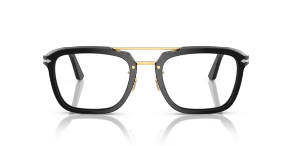 Persol Acetate Square Frame Eyeglasses - Black