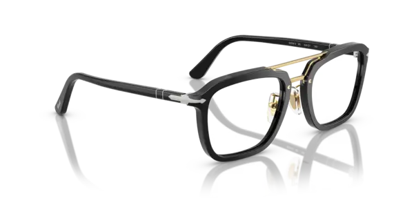 Persol Acetate Square Frame Eyeglasses - Black