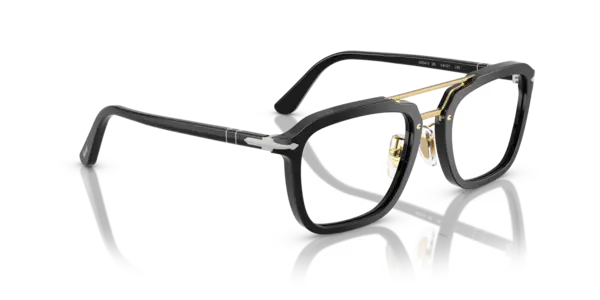 Persol Acetate Square Frame Eyeglasses - Black