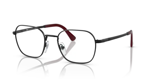 Persol Rectangular Full Rim Eyeglasses - Black