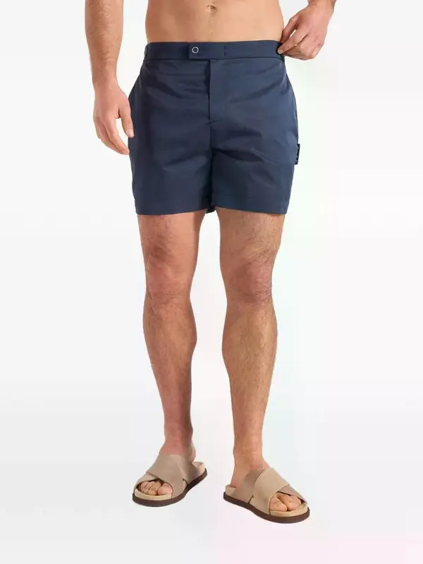 Manière De Voir Polished Nylon Swim Shorts - Blue