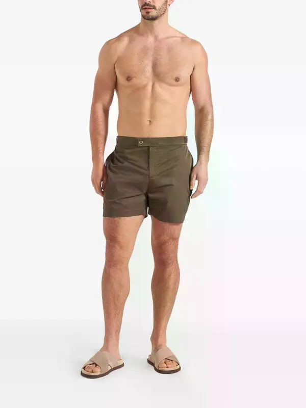 Manière De Voir Polished Nylon Swim Shorts - Green