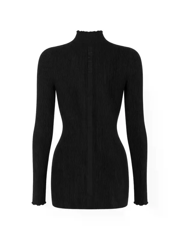 Rick Owens Ribbed Knit High-neck Sweater