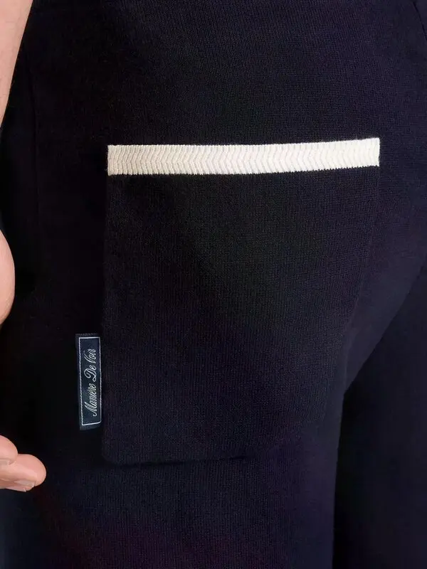 Manière De Voir Knit Shorts With Contrast Detailing